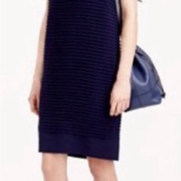 J. Crew | Dresses | J Crew Horizontal Pleated Chiffon Shift Dress ...
